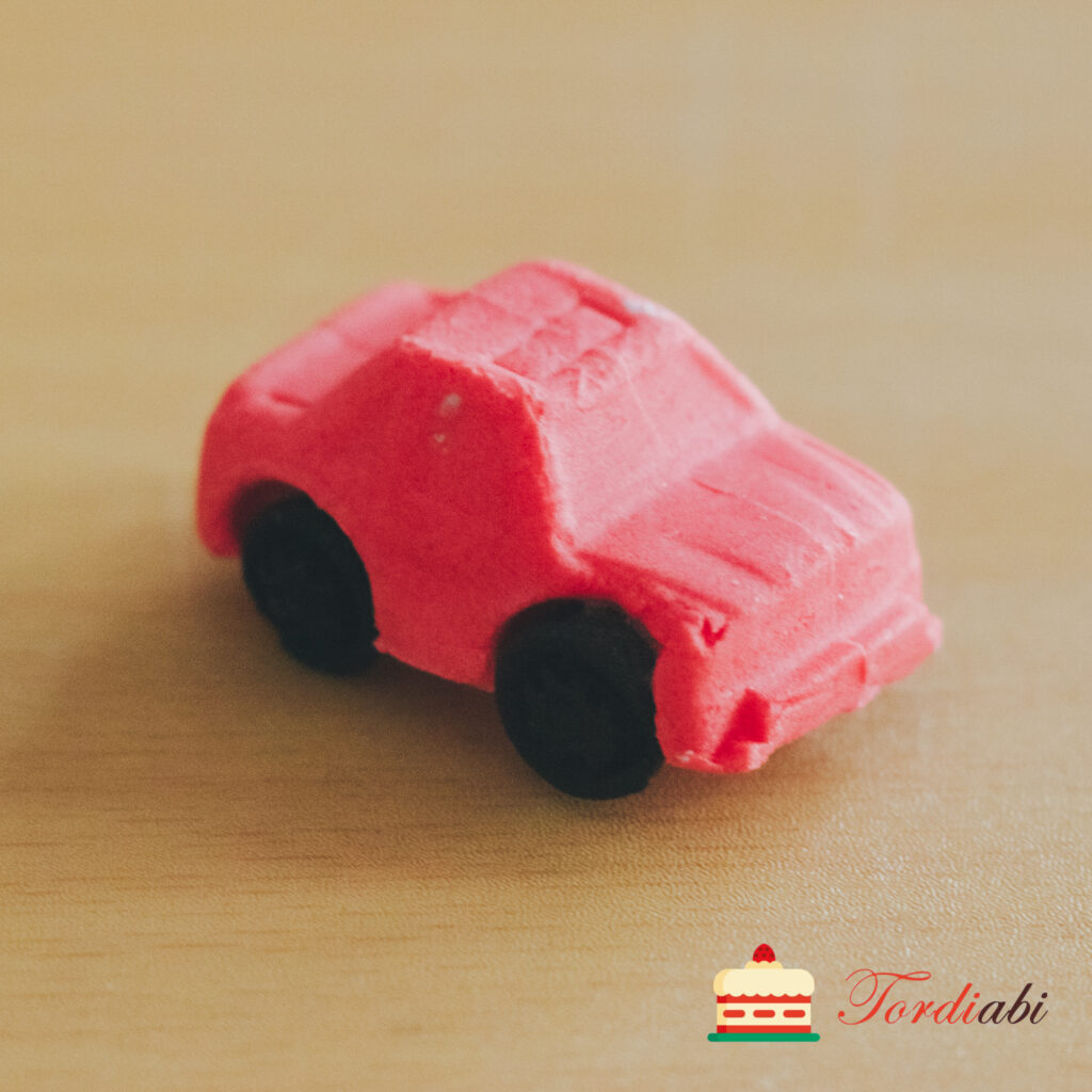 Suhkrudekoor V ike Punane Auto 3 7 X 2 Cm Tordiabi