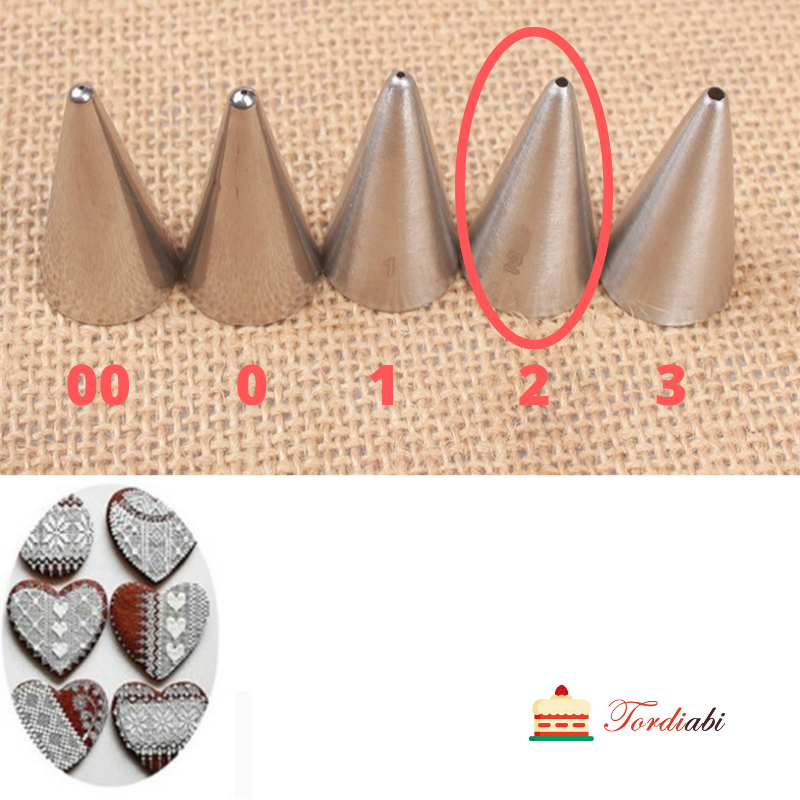 Kreemipritsi otsik (tülle) nr. 2, ümara otsaga - 1 tk - Tordiabi